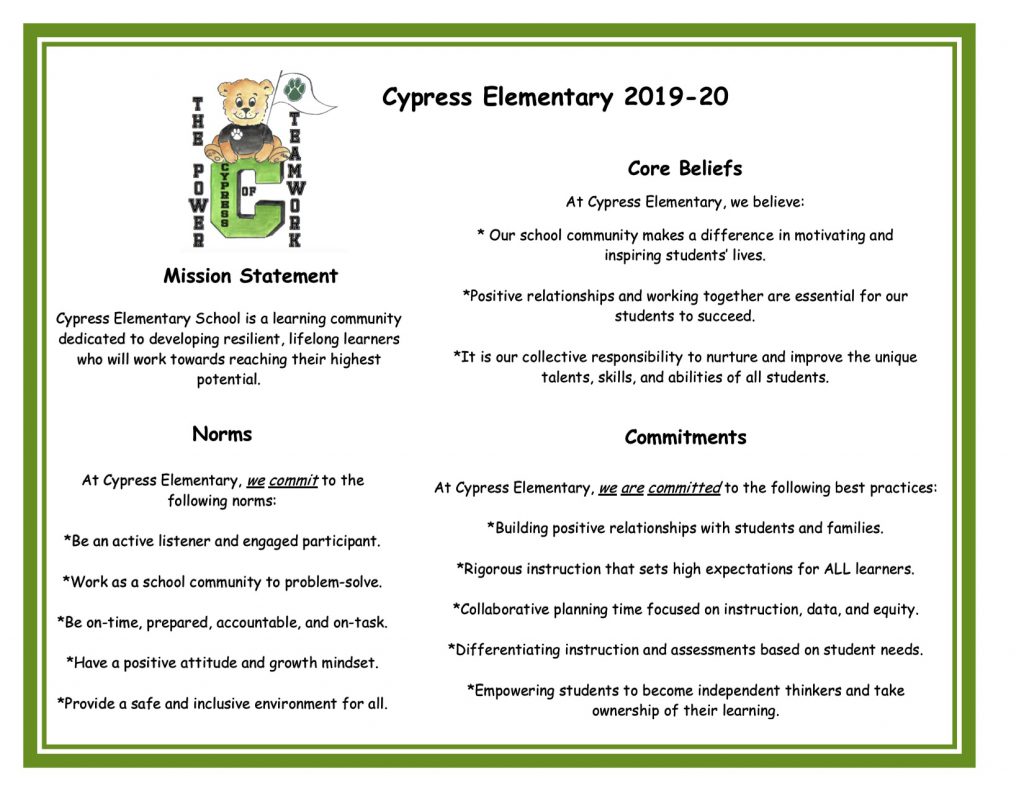 Vision w border | Cypress Elementary